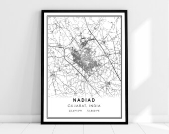 Nadiad City Map - Etsy