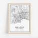 Santa Cruz Map Print Poster Canvas California Map Print Poster Canvas ...