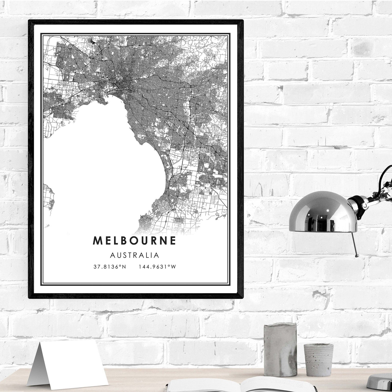 Melbourne Map Print Poster Canvas Australia Map Print Poster | Etsy