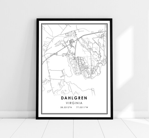 Dahlgren Map Print Poster Canvas Virginia Map Print Poster - Etsy