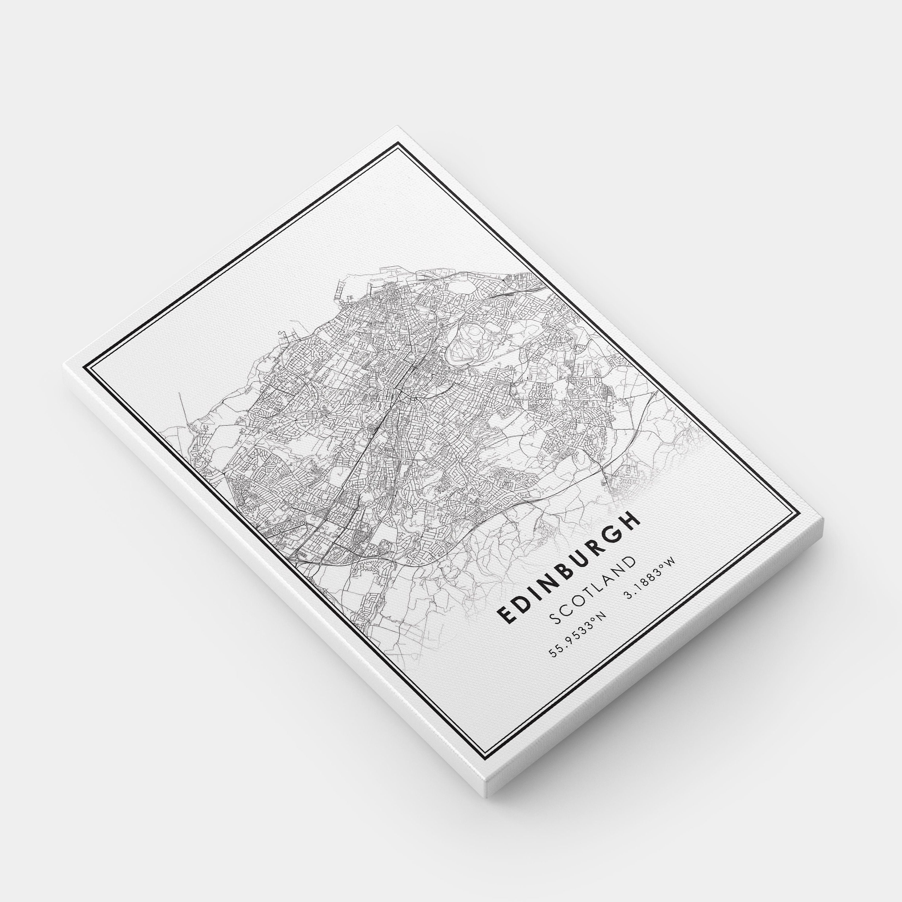 Edinburgh Map Print Poster Canvas Scotland Map Print Poster - Etsy