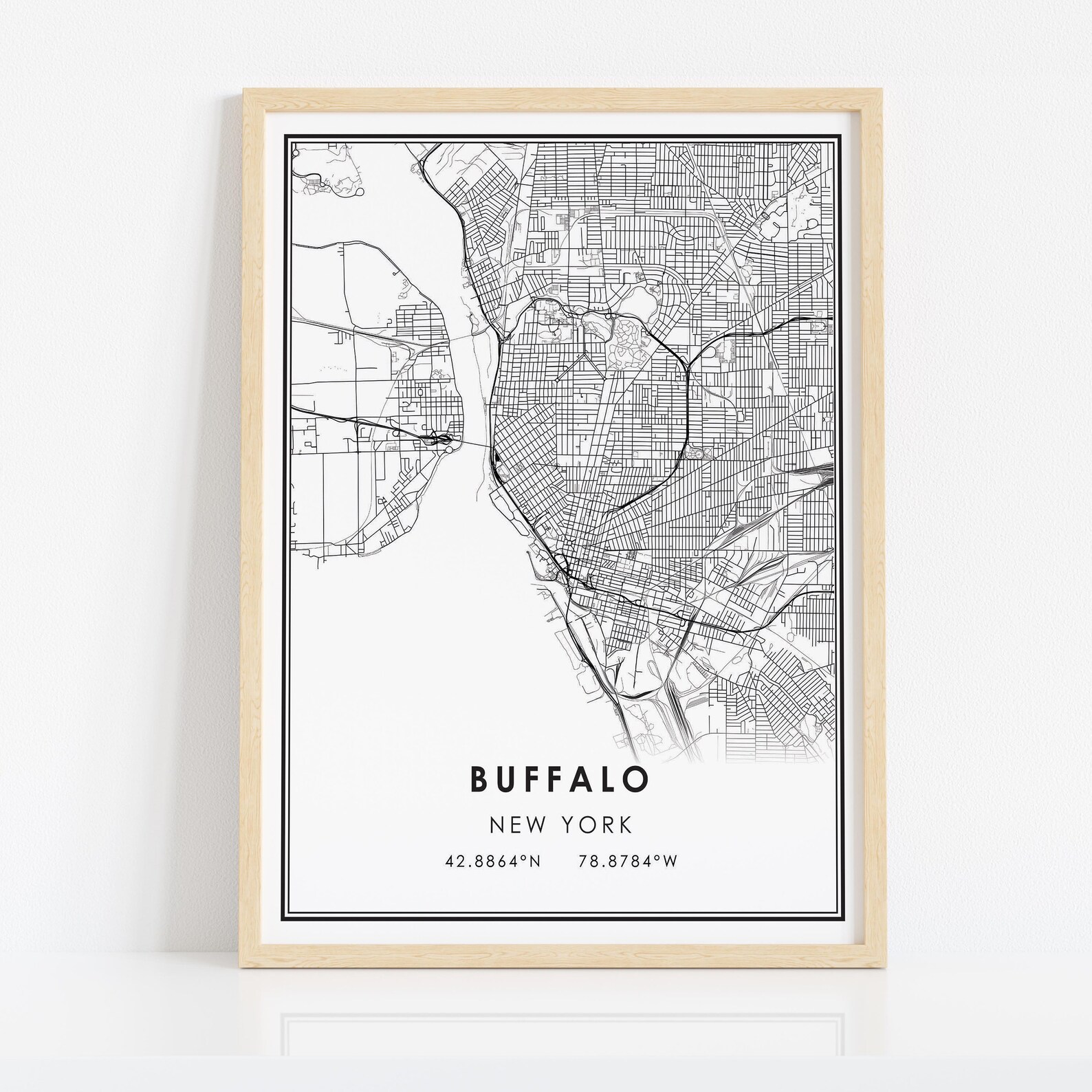 Buffalo Map Print Poster Canvas Buffalo Map Print Poster Canvas Buffalo ...