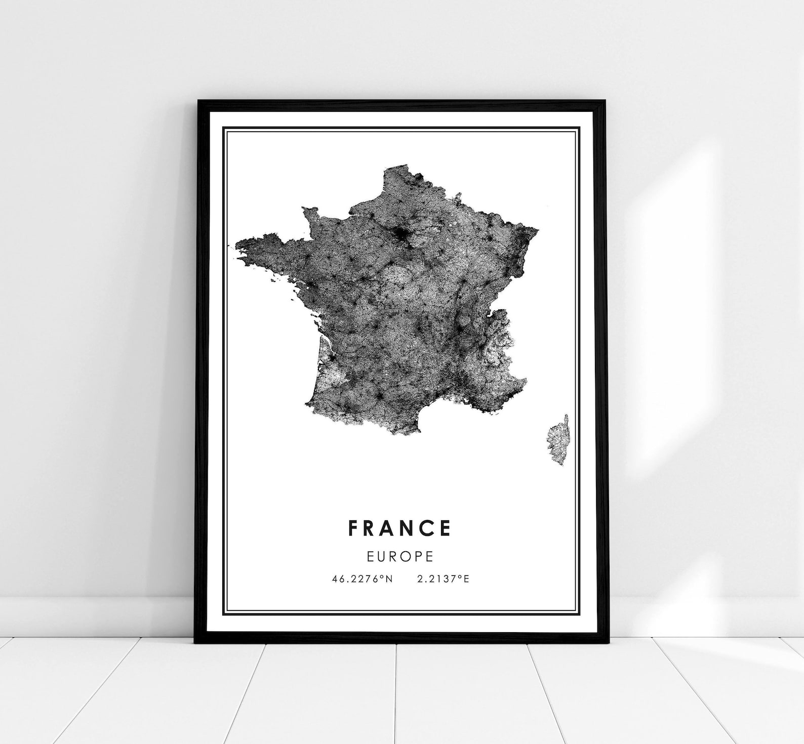France Country Map Print Poster Canvas France Europe Country - Etsy