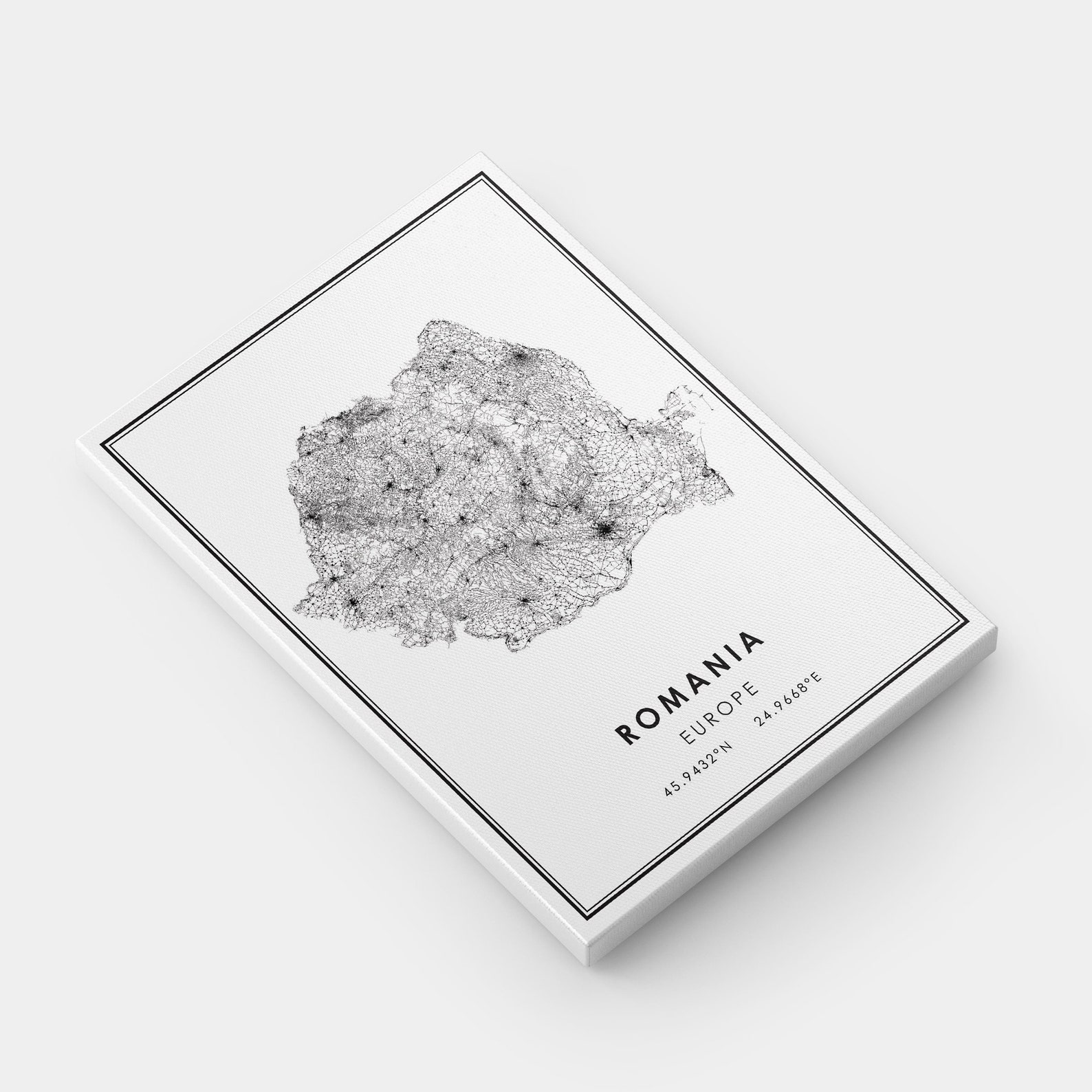 Romania Country Map Print Poster Canvas Romania Country Road - Etsy
