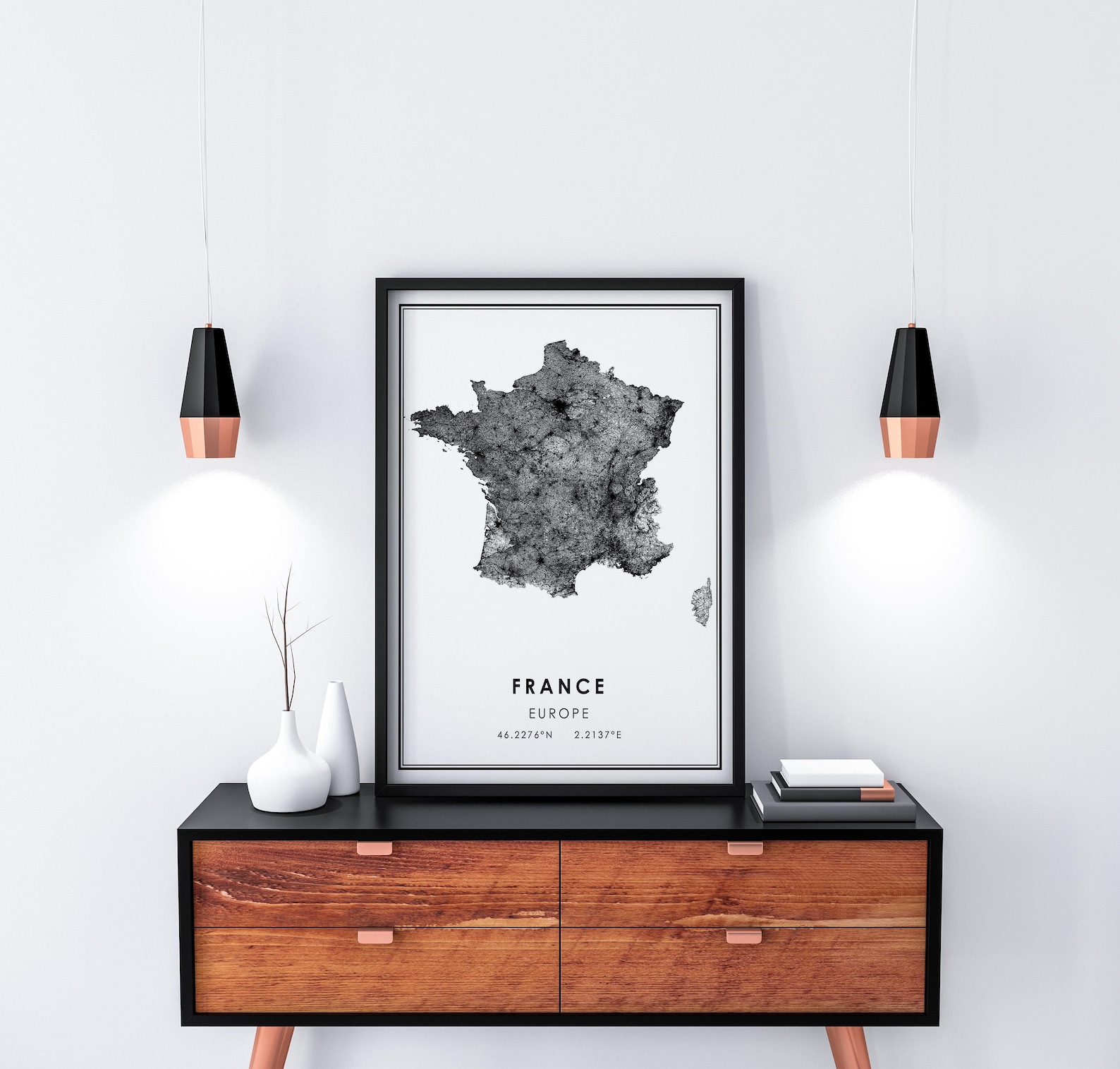 France Country Map Print Poster Canvas France Europe Country - Etsy