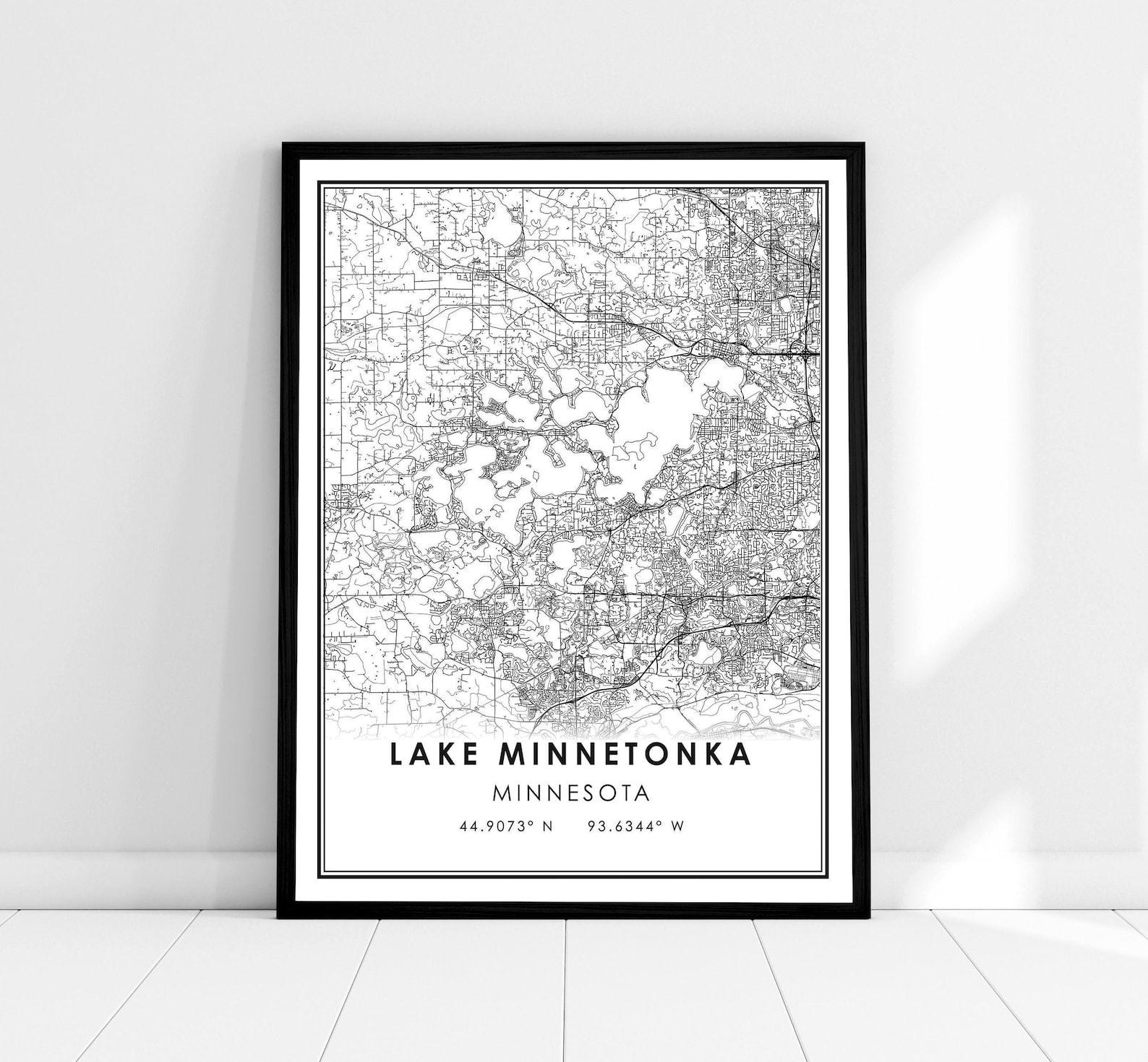 Lake Minnetonka Map Print Poster Canvas Minnesota Map Print - Etsy