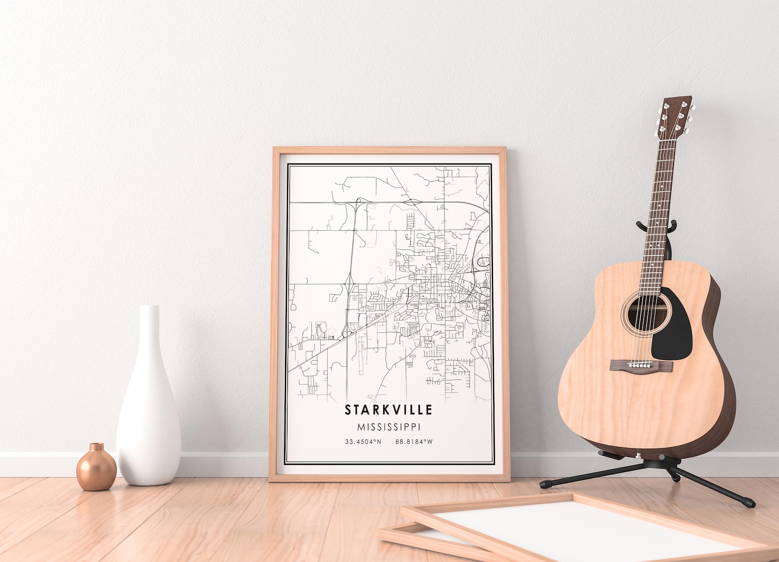 Starkville Map Print Poster Canvas Mississippi Map Print - Etsy