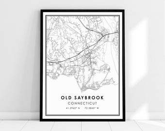 Connecticut Art on Square Canvas Connecticut Map Canvas Art - Etsy