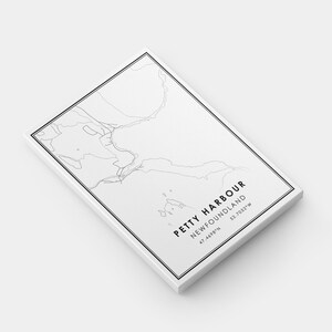 Petty Harbour Map Print Poster Canvas | Newfoundland Map Print Poster ...