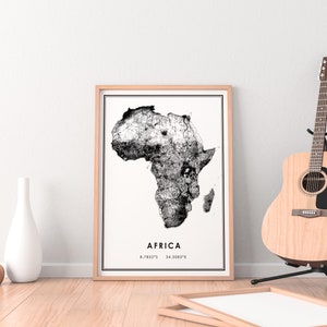 Africa Map Print Poster Canvas | Africa Road Map Print Poster Canvas - Etsy