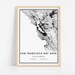 San Francisco Bay Area Map Print Poster Canvas California - Etsy