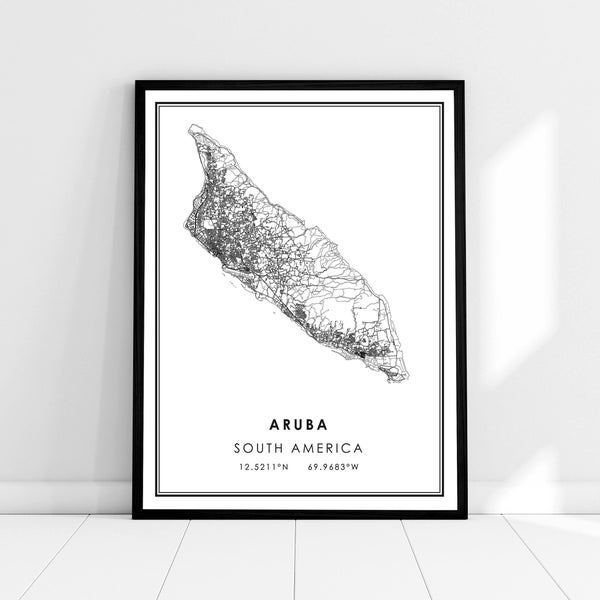 Aruba Map Print - Etsy
