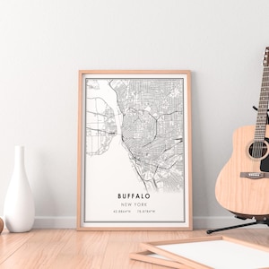 Buffalo Map Print Poster Canvas | Buffalo Map Print Poster Canvas ...