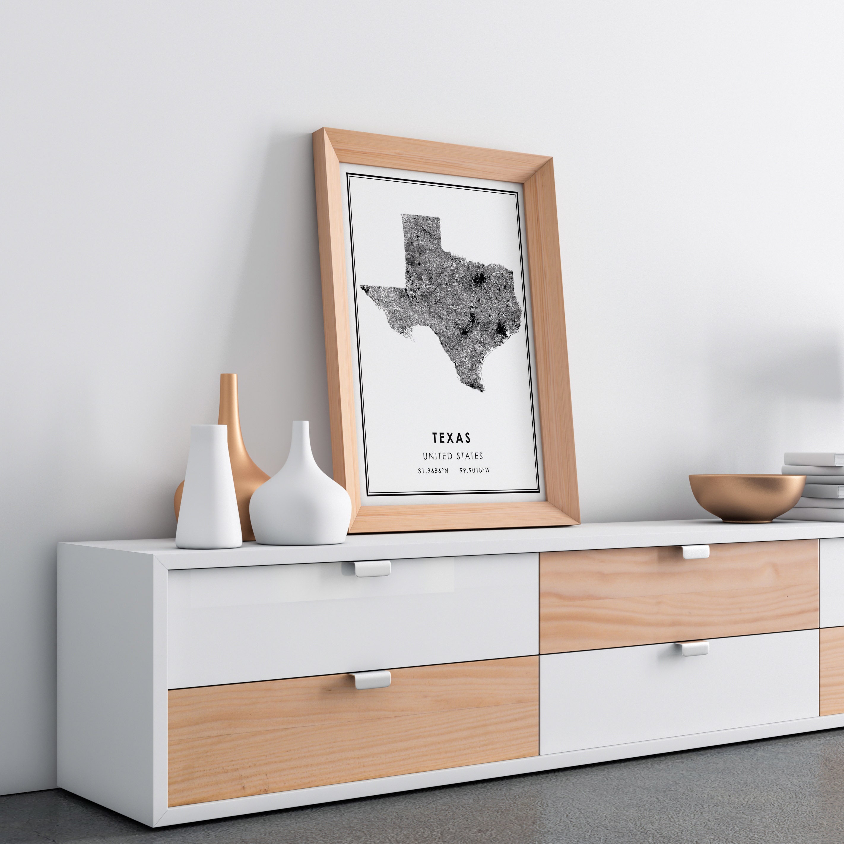 Texas United States Map Print Poster Canvas Texas United - Etsy