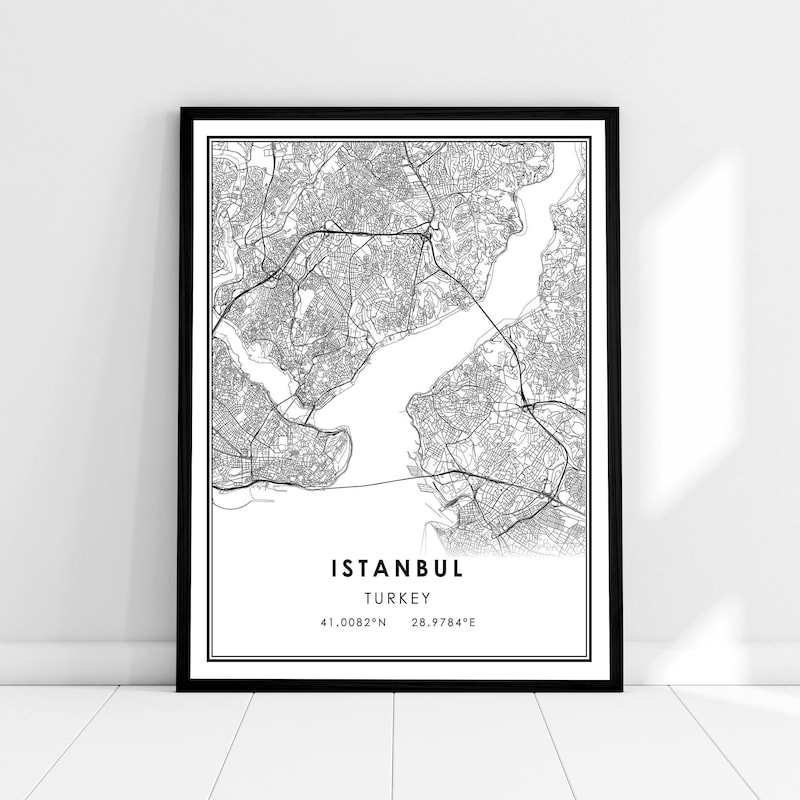 Istanbul Map Print - Etsy