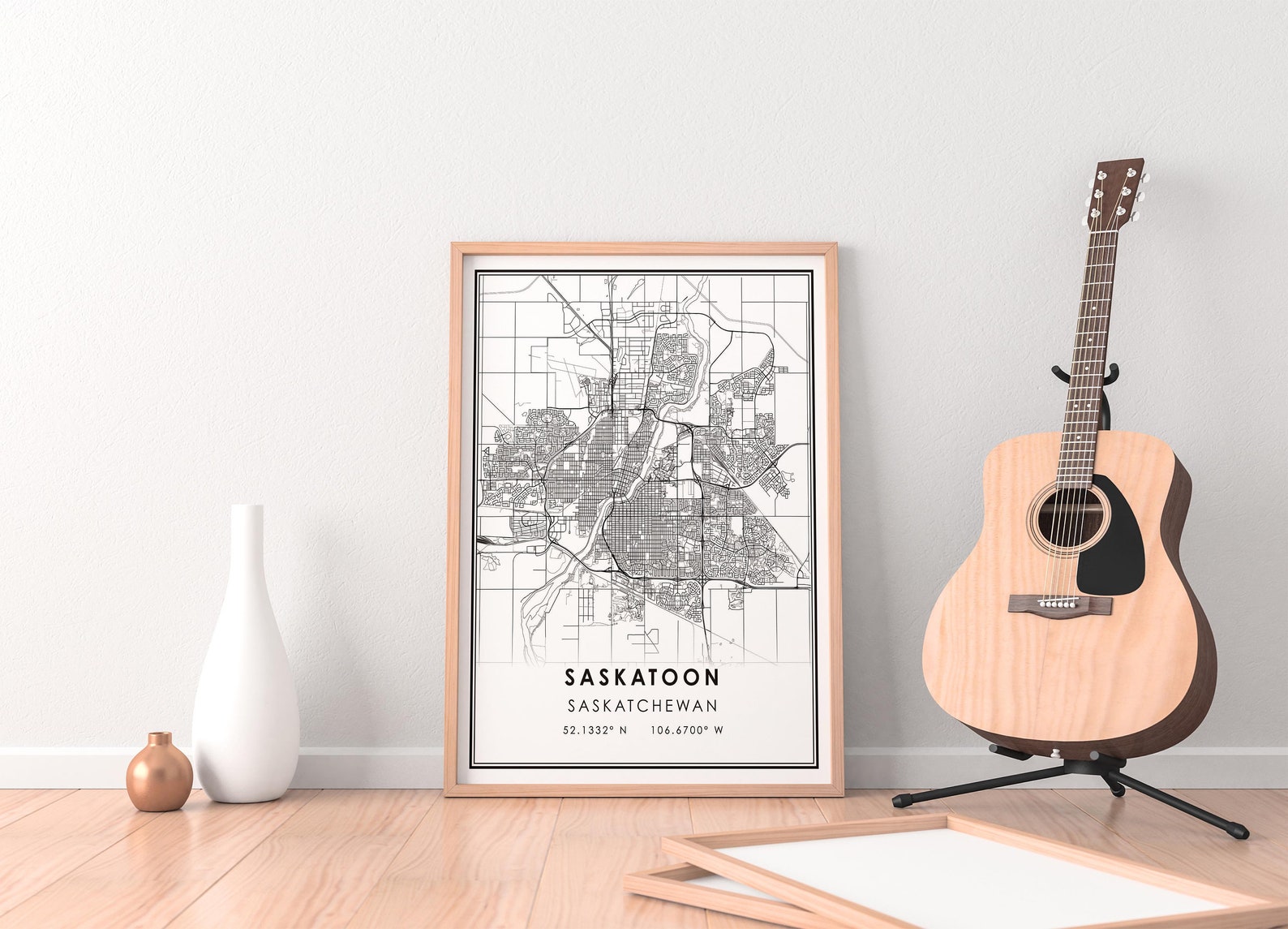 Saskatoon Map Print Poster Canvas Saskatchewan Map Print - Etsy