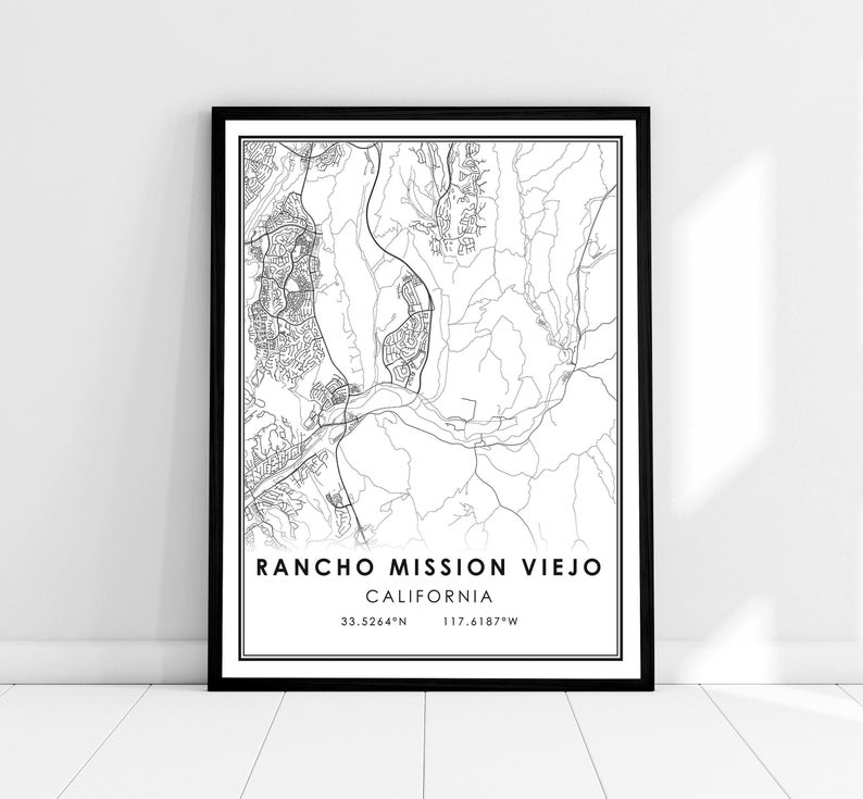 Rancho Mission Viejo Map Print Poster Canvas California Map - Etsy