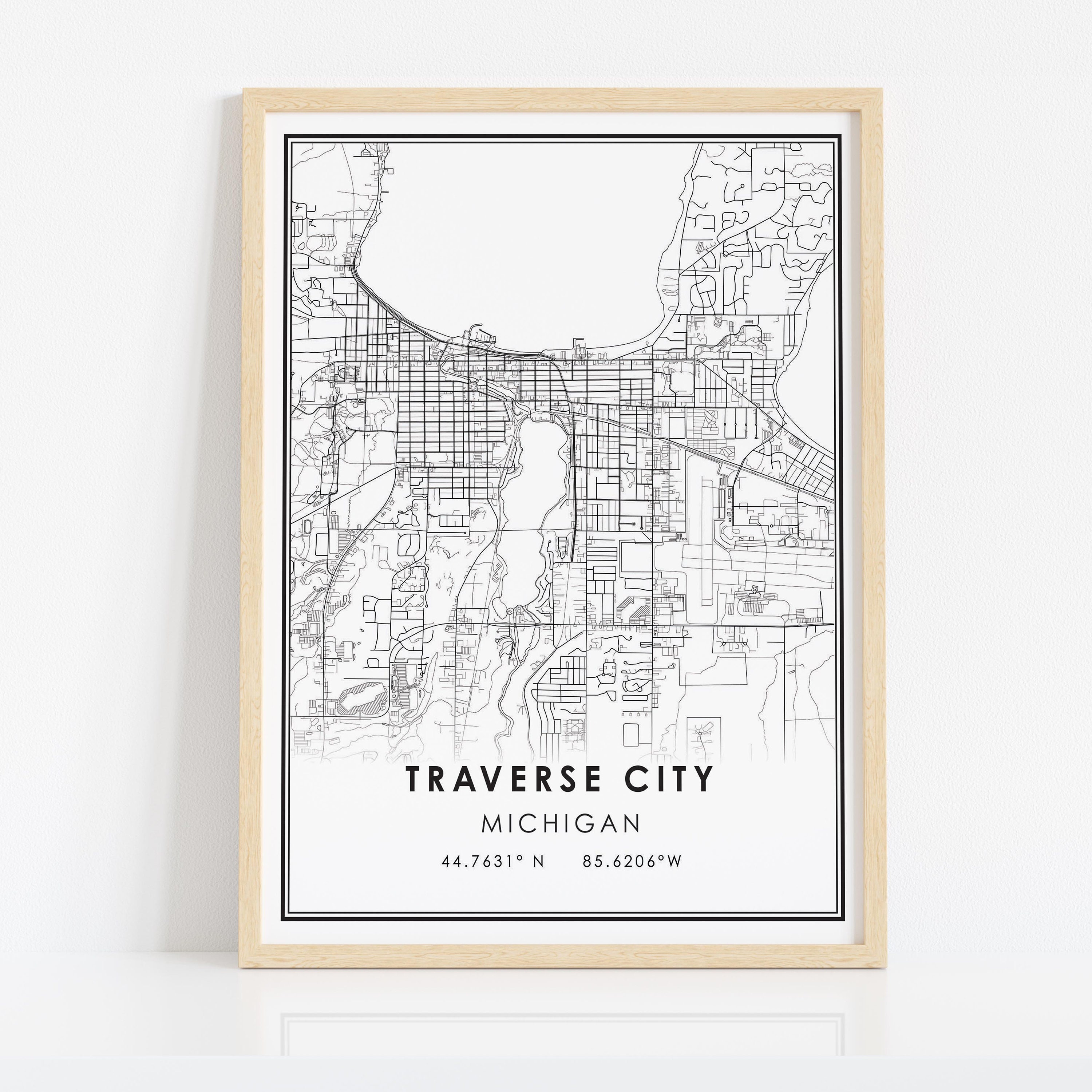 Traverse City Map Druck Poster Leinwand | Missouri Karte Druck Poster ...