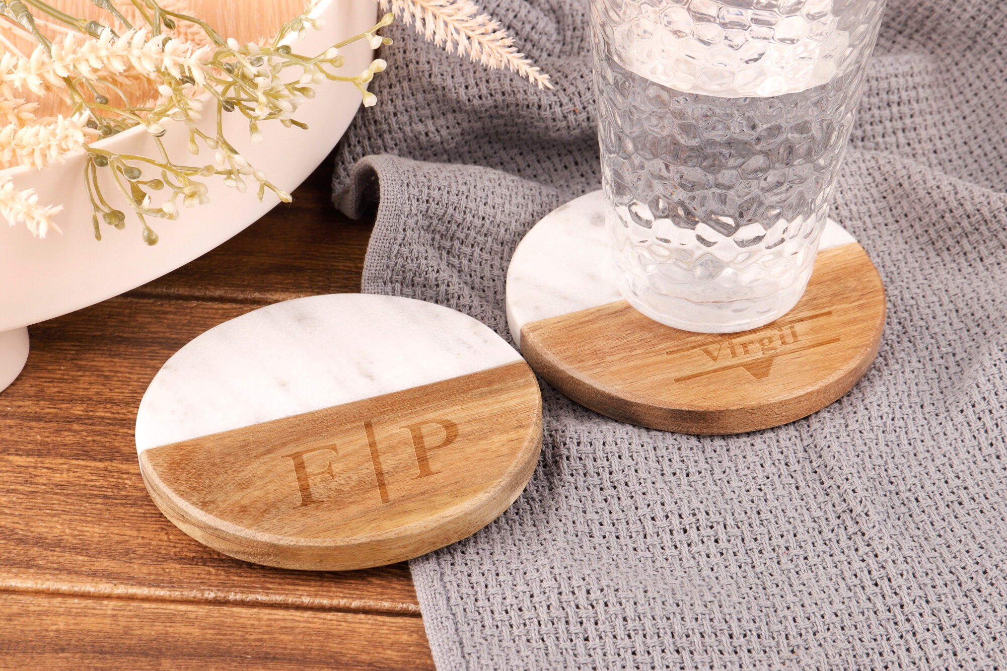 Personalized Wedding Coaster Gift Set Engraved Coasters - Etsy