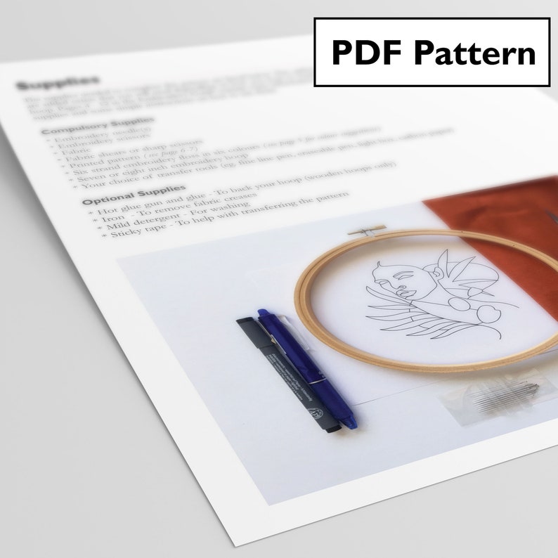 Abstract Figure Minimal Beginner Hand Embroidery Pattern - Etsy New Zealand