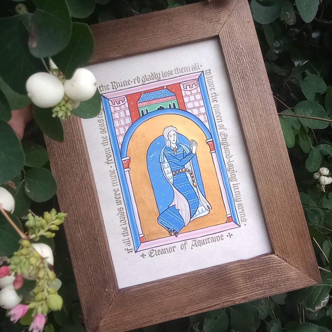 Eleanor of Aquitaine - Original Handpainted Medieval Manuscript Artwork ...