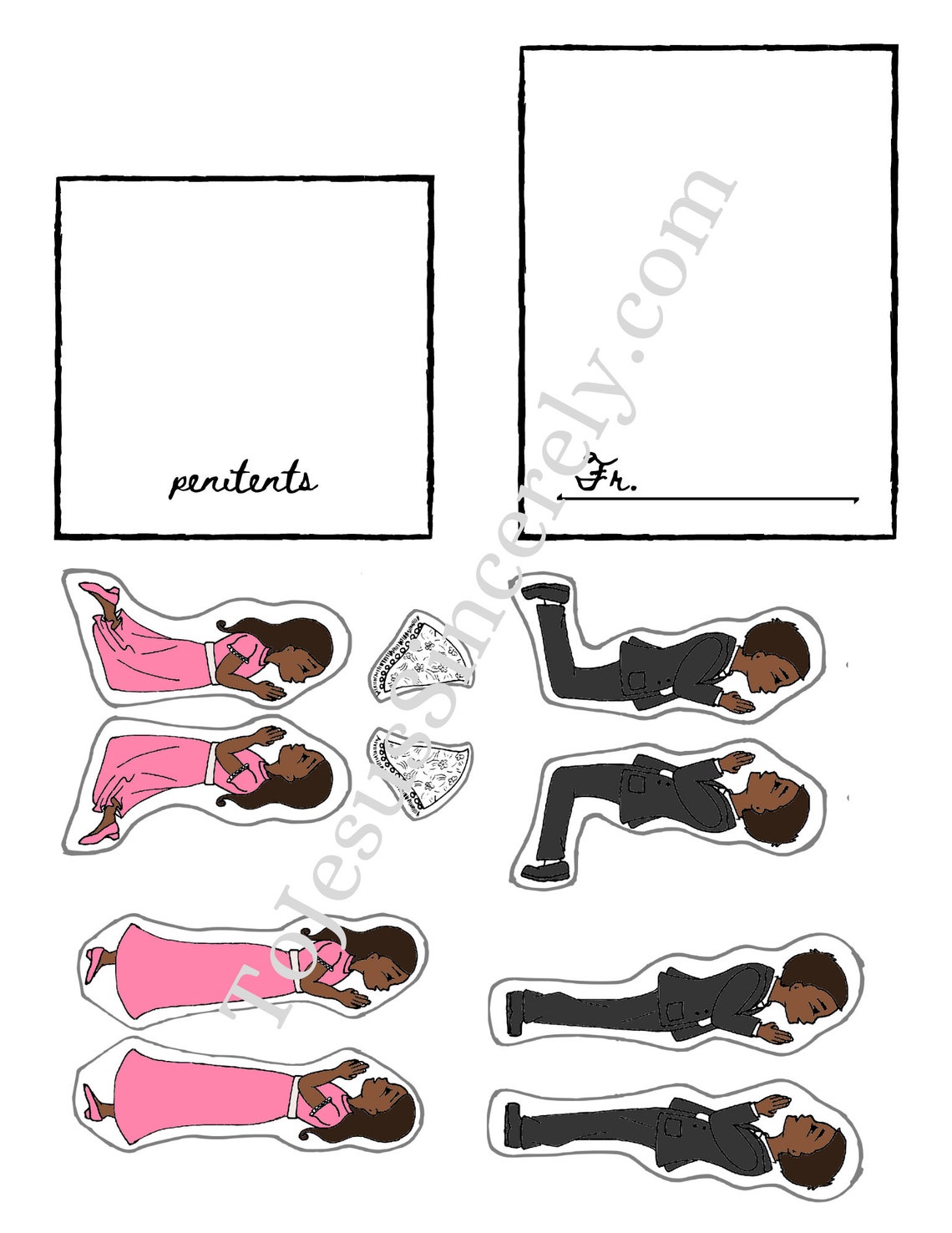 First Penance (traditional) Lapbook - Paper Dolls Digital Download ...