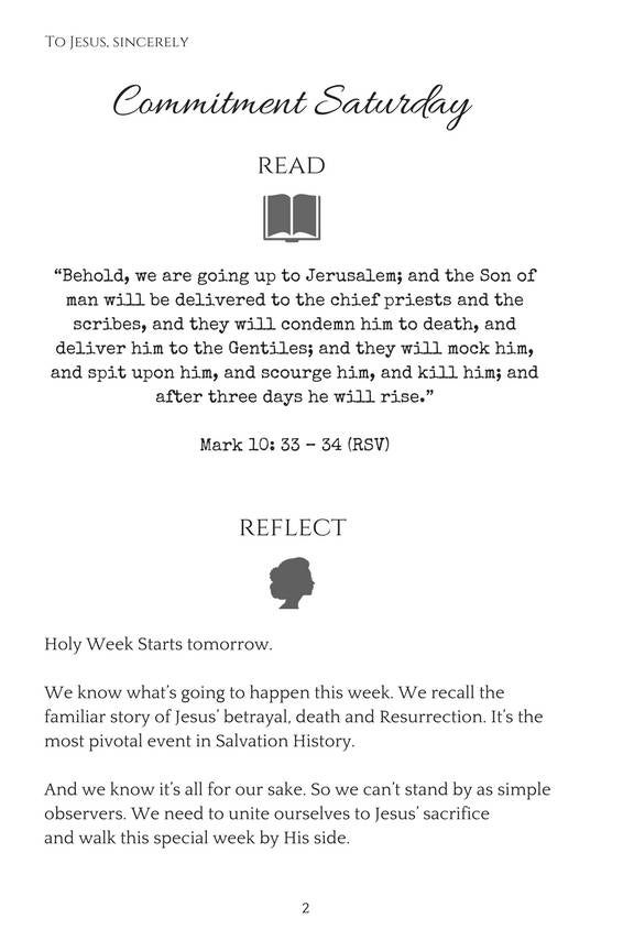 DIGITAL Prayer Journal: Walking Holy Week With Jesus - Etsy