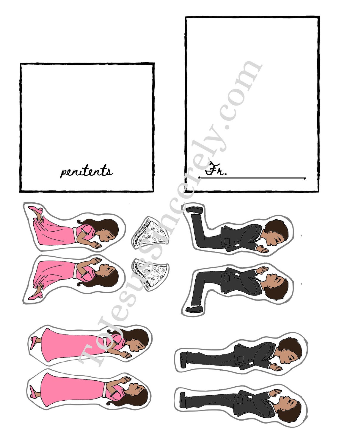 First Penance (traditional) Lapbook - Paper Dolls Digital Download ...