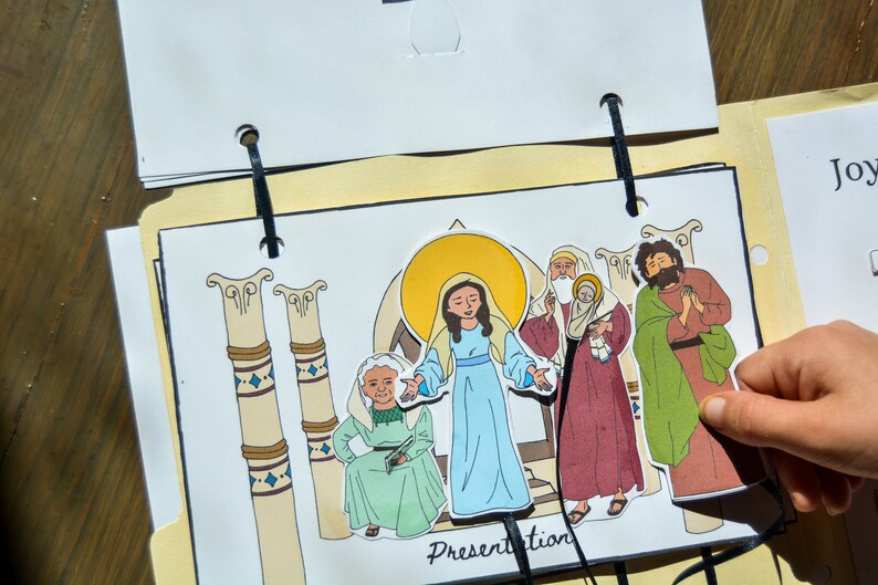 Joyful Mysteries of the Rosary - Paper Doll Lapbook - Printable DIGITAL ...