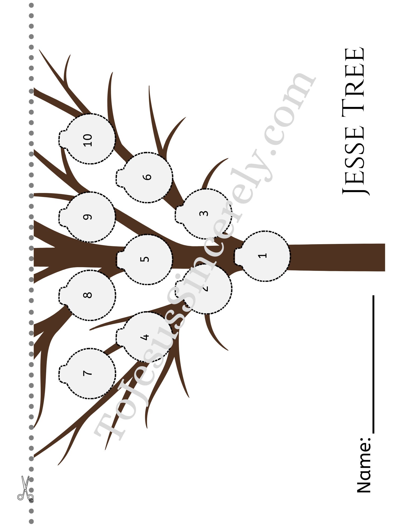 Cut and Paste Mosaic Jesse Tree (printable DIGITAL Product) With Mini ...