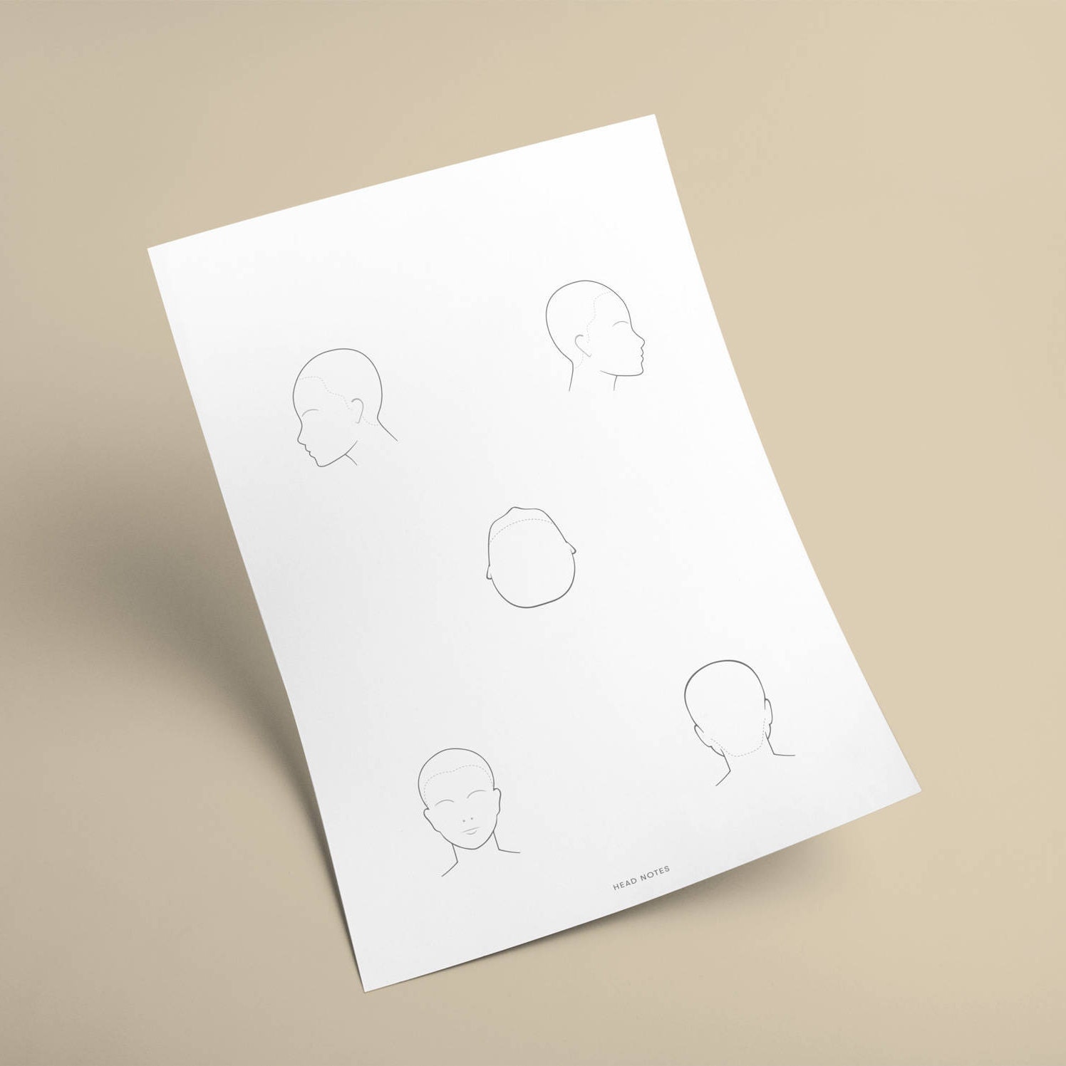 Haircutting Head Sheets PDF Template/ Printable Head Sheet / Technical ...