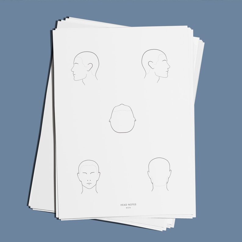 Barbering Head Sheets Template / Printable Head Sheets / Barbering ...