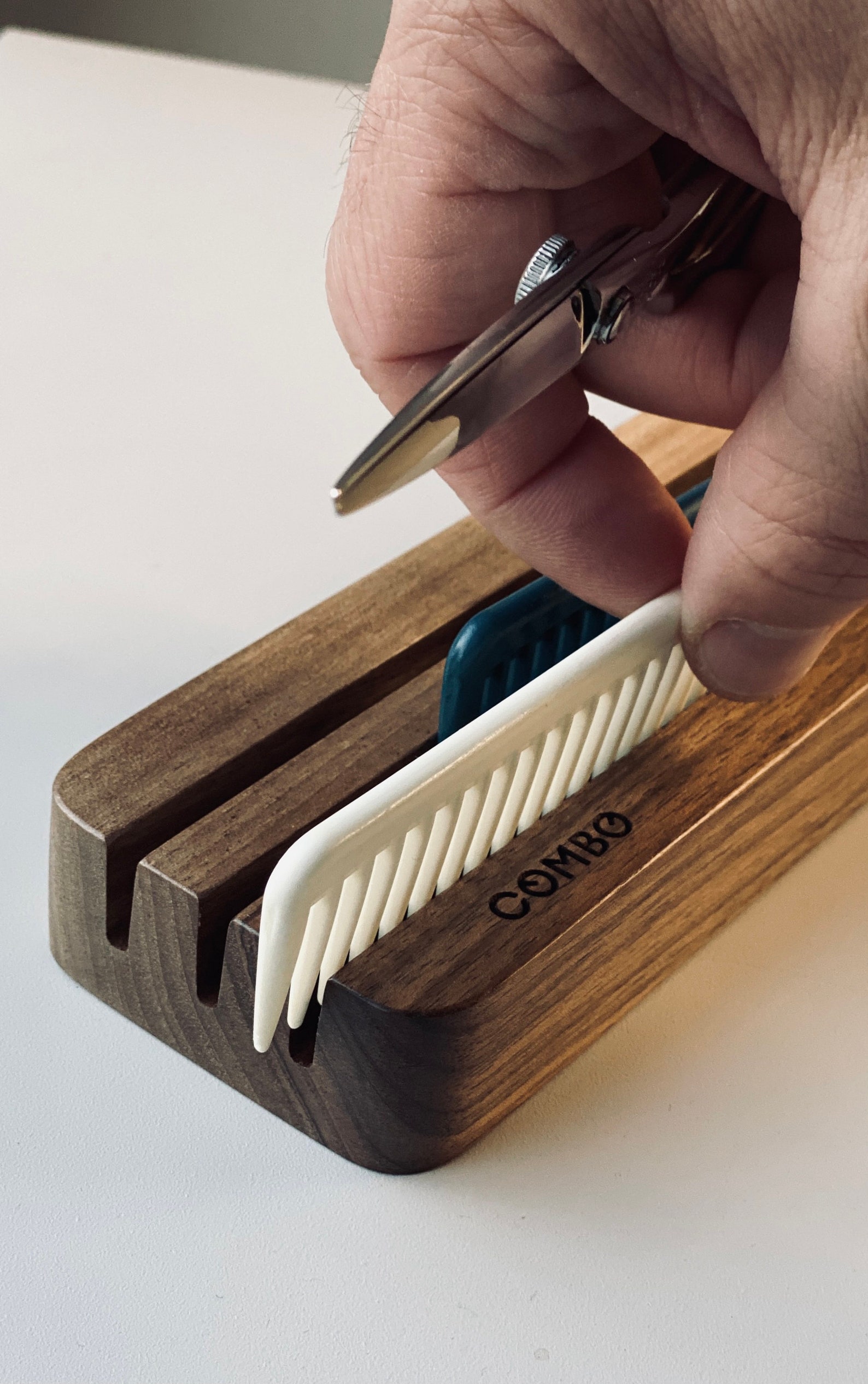 Hairdressers Wooden Stand / Comb Stand / Hair Tool / Gift for - Etsy