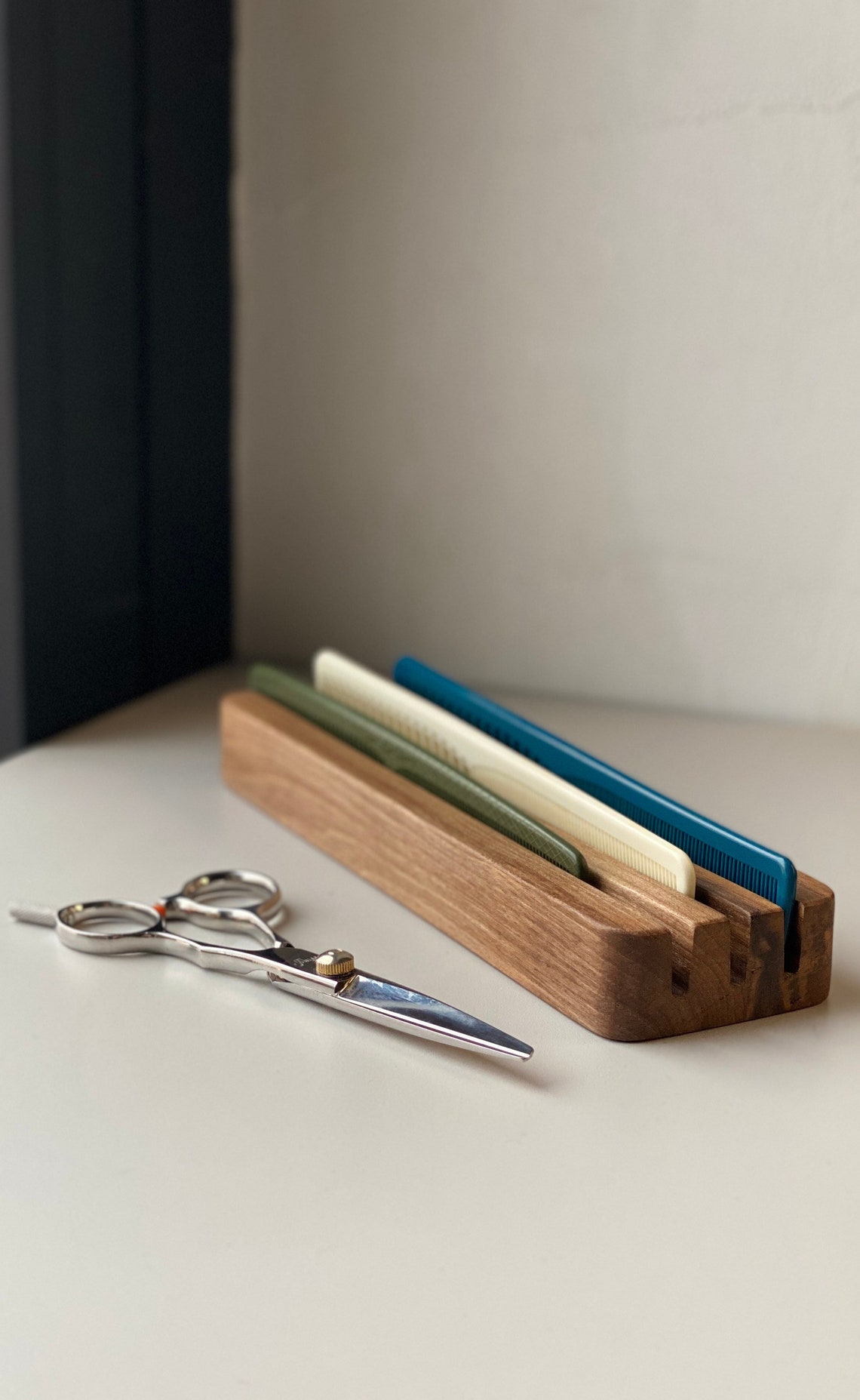 Hairdressers Wooden Stand / Comb Stand / Hair Tool / Gift for Hair ...