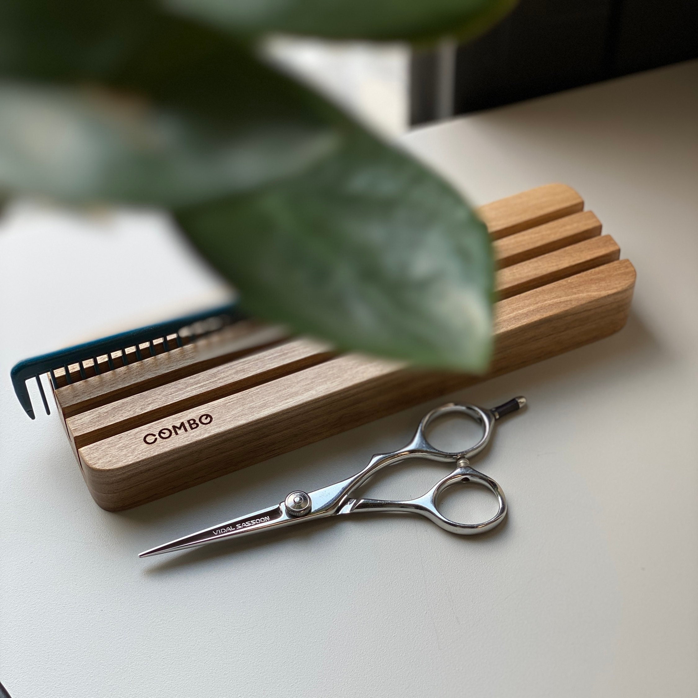 Hairdressers Wooden Stand / Custom Color / Comb Stand / Hair Tool ...