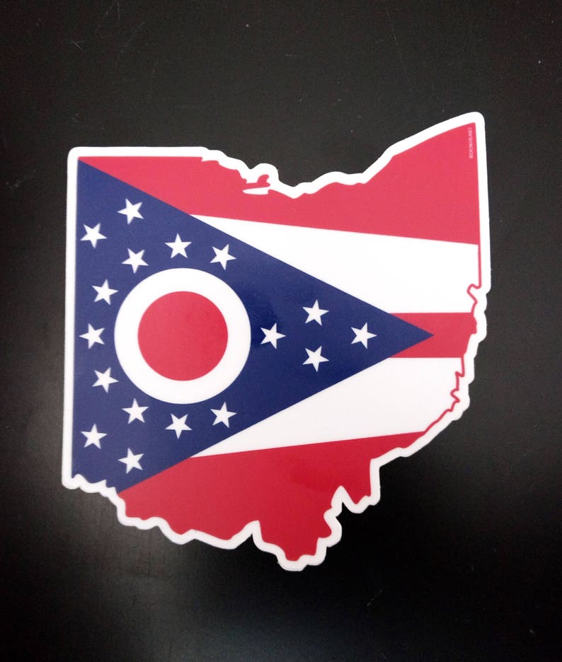 Ohio State Silhouette Flag Vinyl Decal - Etsy