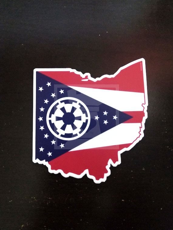 Ohio Empire Flag State Silhouette Vinyl Decal | Etsy