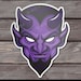 Purple Devil Sticker Demon Devils Mascot Decal Devil Face Logo Varsity ...