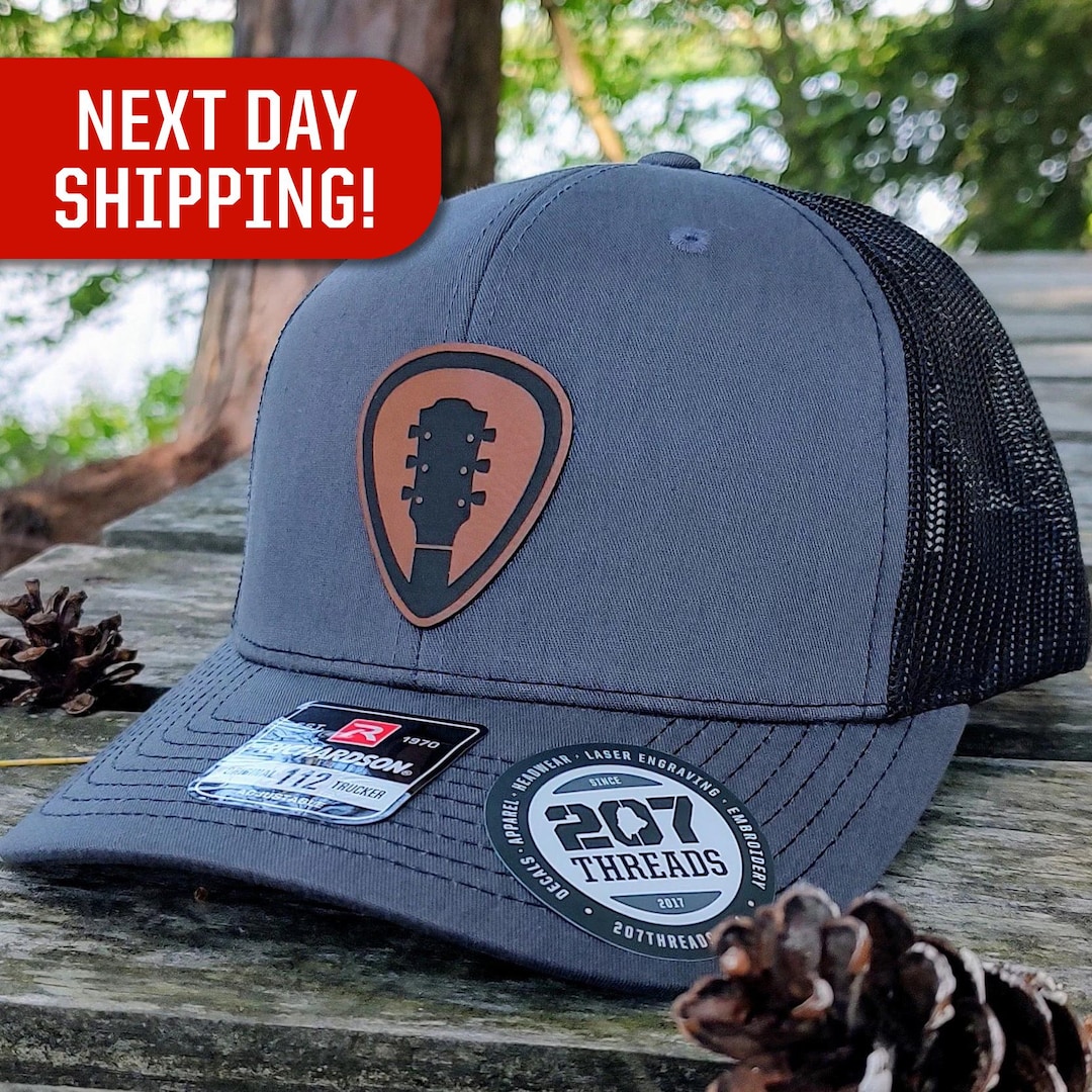 Guitar Pick Hat, Guitarist Gifts, Acoustic Guitar Trucker Cap, Gift for ...