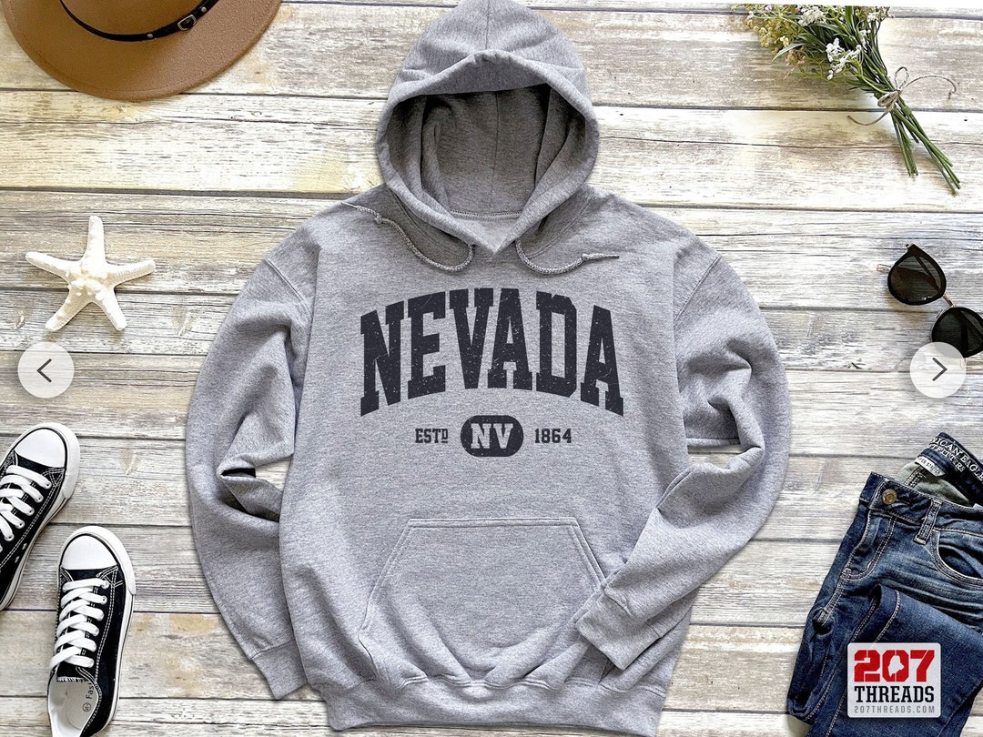 Nevada Sweatshirt | Nevada Hoodie | Retro Vintage Nevada Hooded ...