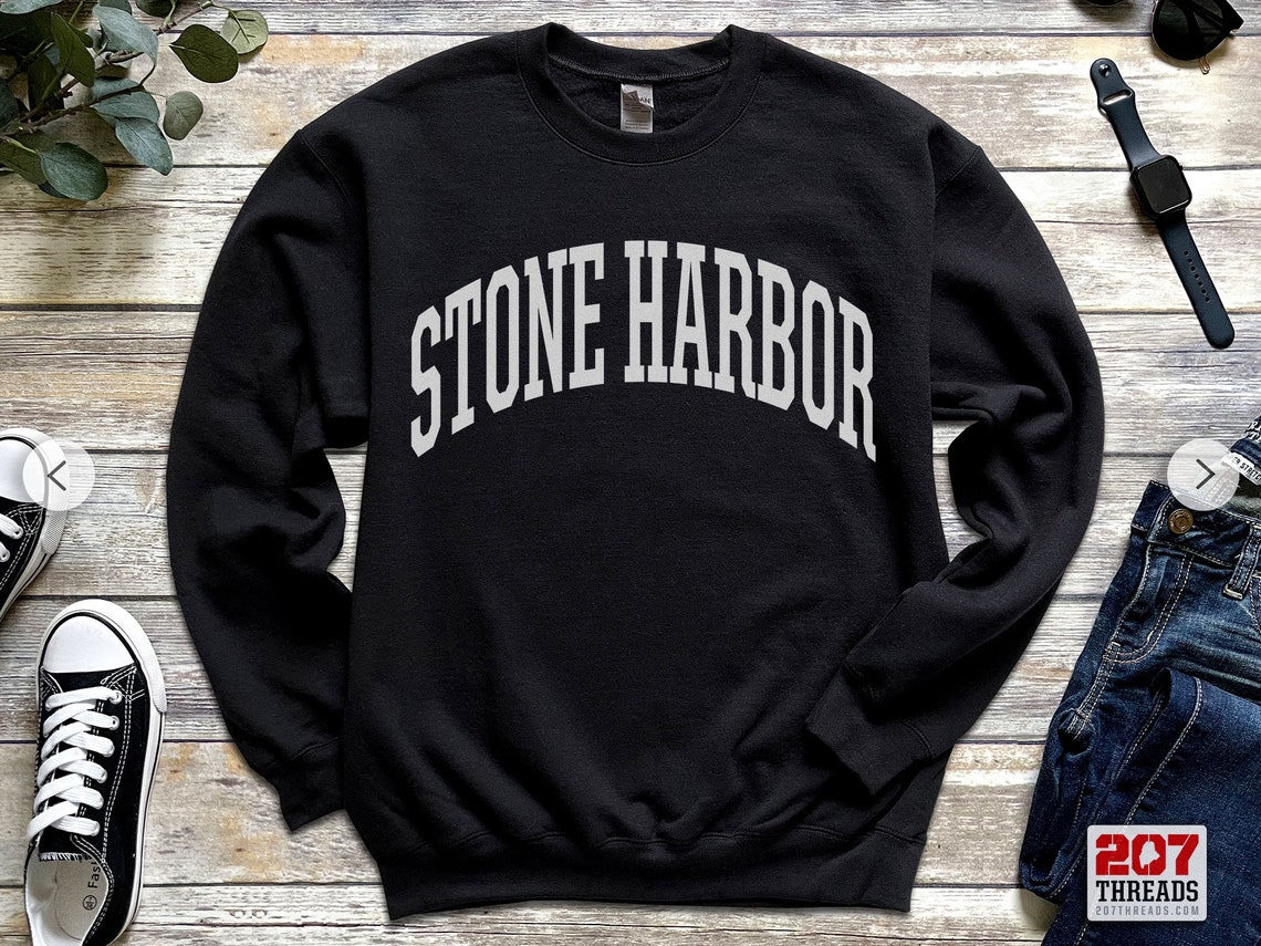 Stone Harbor Sweatshirt - Stone Harbor Shirt, Light Gray Stone Harbor ...