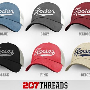 Kansas Hat, Kansas Trucker Hat, Women & Men, Kansas Gifts, Sports, Mesh ...