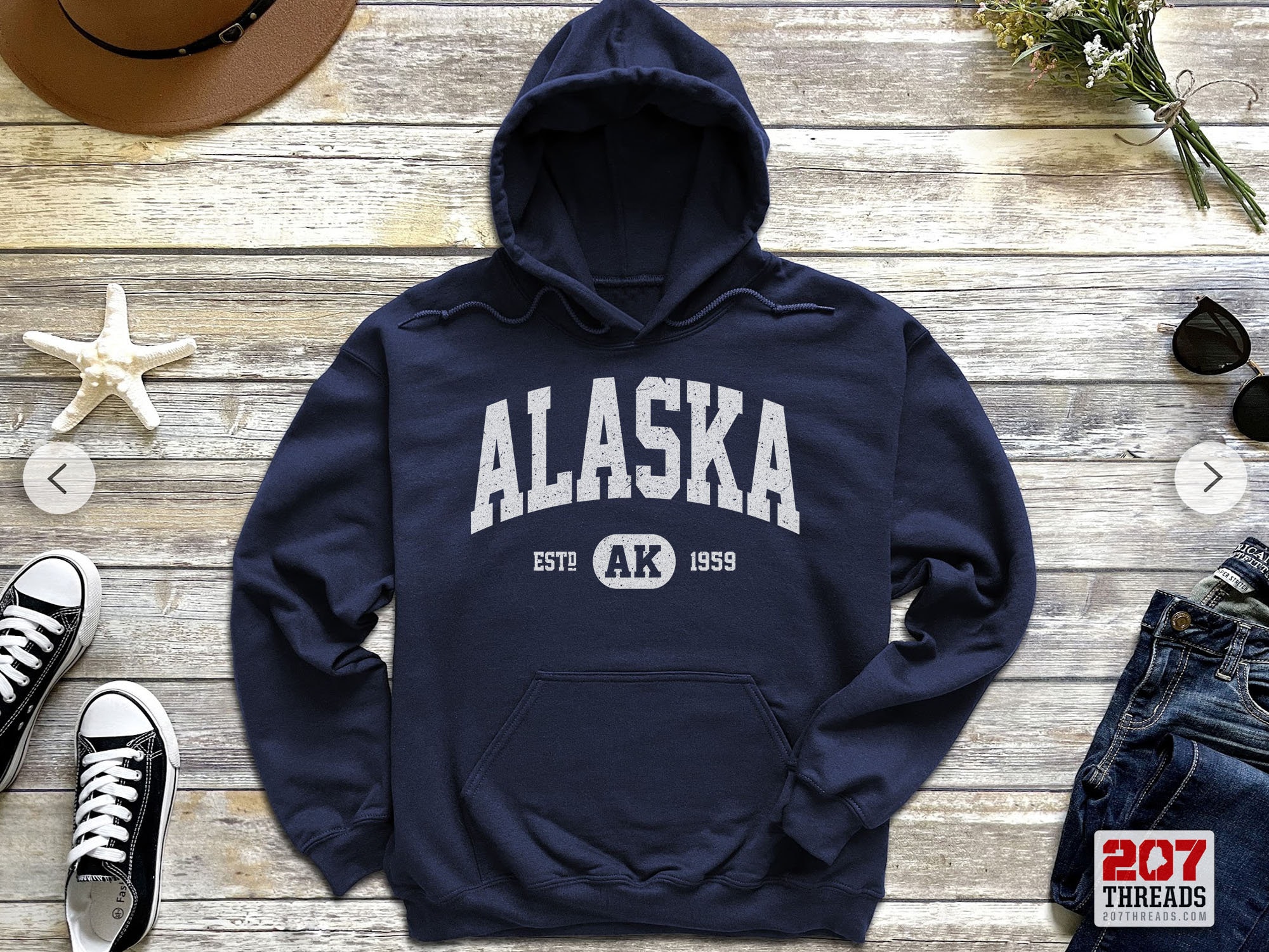 Alaska Hoodie Alaska Sweatshirt Hooded Sweater Retro - Etsy