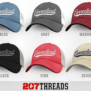 Connecticut Hat, Connecticut Trucker Hat, Women Men, Sports, Mesh Back ...