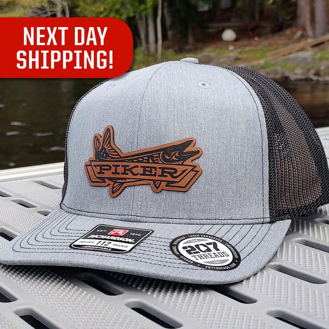Northern Pike Fishing Hat, Pike Trucker Hat, Custom Dad Gift, Dad Cap ...