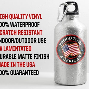 Proud to Be an American Stickers Waving American Flag Patriotic Decals ...