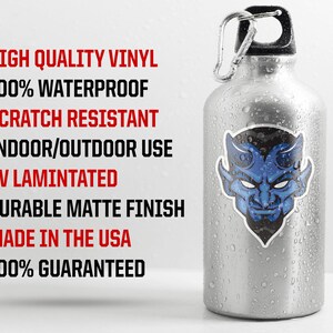 Blue Devil Sticker Demon Devils Mascot Decal Devil Face Logo College ...