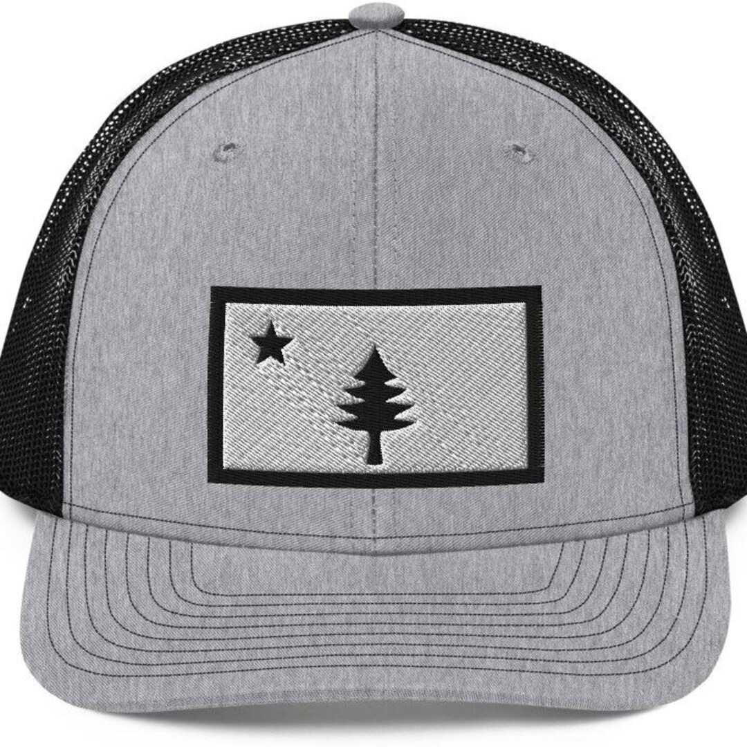 Vintage 1901 Maine Flag Trucker Hat, ME Snapback Baseball Cap, Dirigo ...