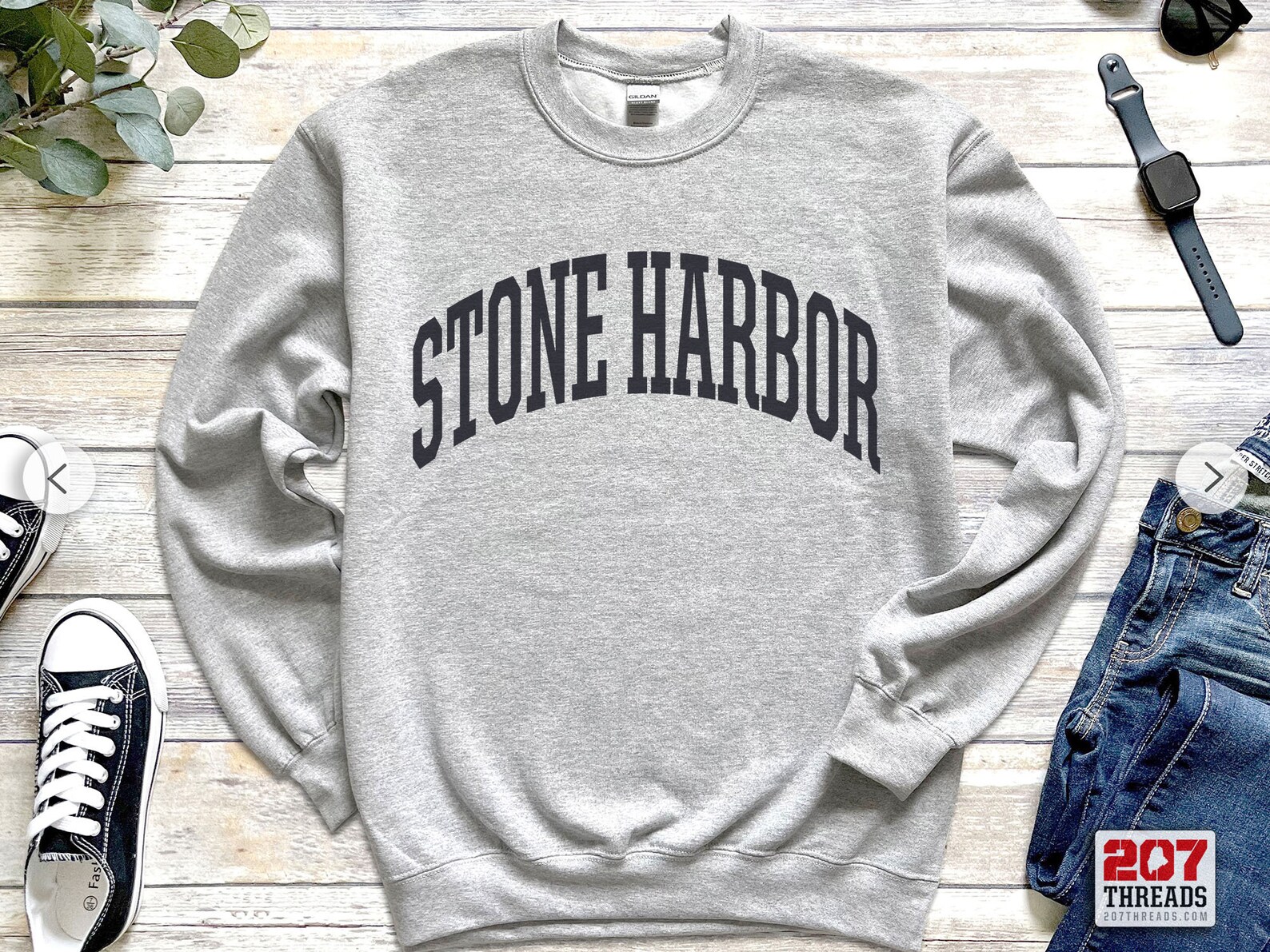 Stone Harbor Sweatshirt - Stone Harbor Shirt, Light Gray Stone Harbor ...
