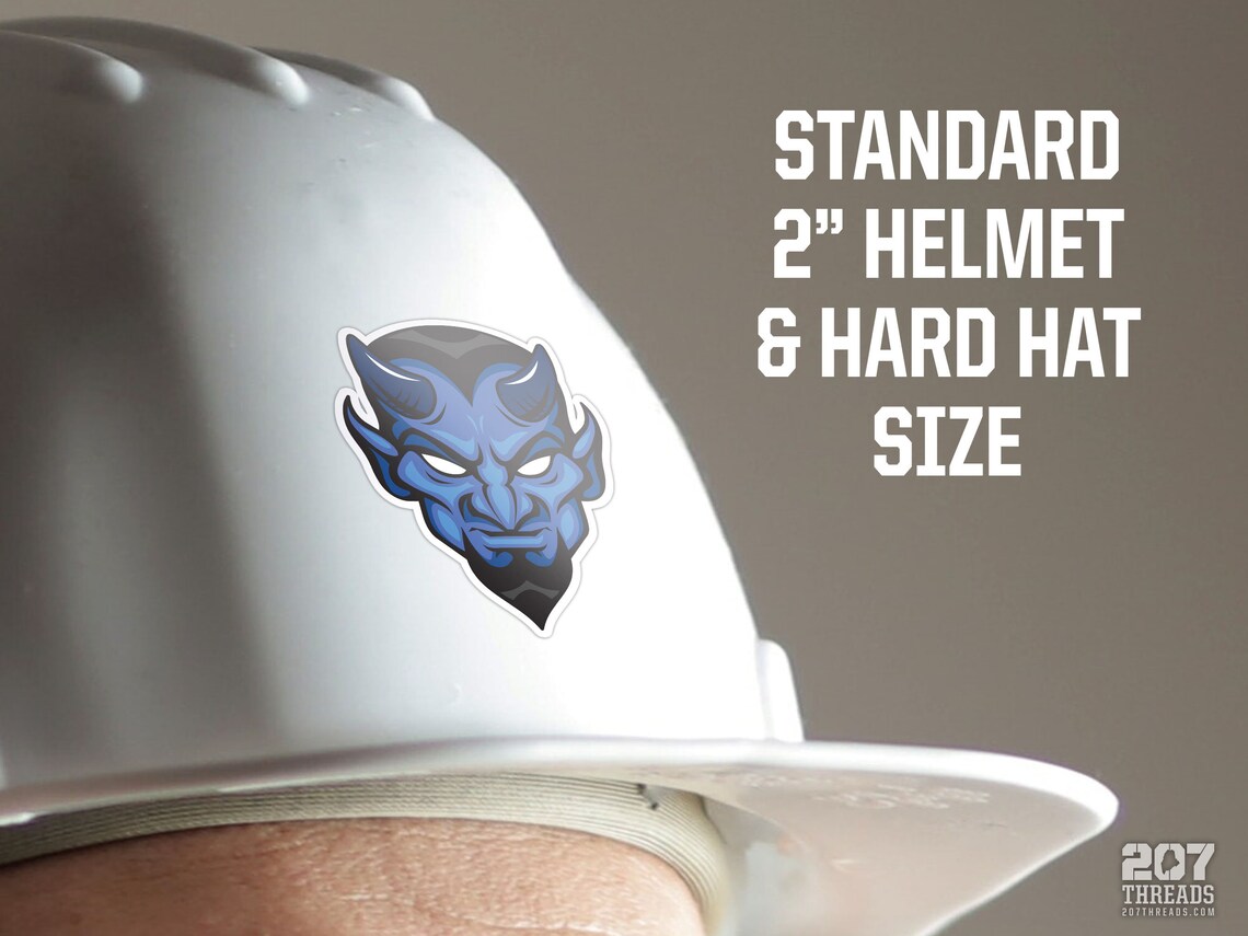 Blue Devil Sticker Demon Devils Mascot Decal Devil Face Logo - Etsy